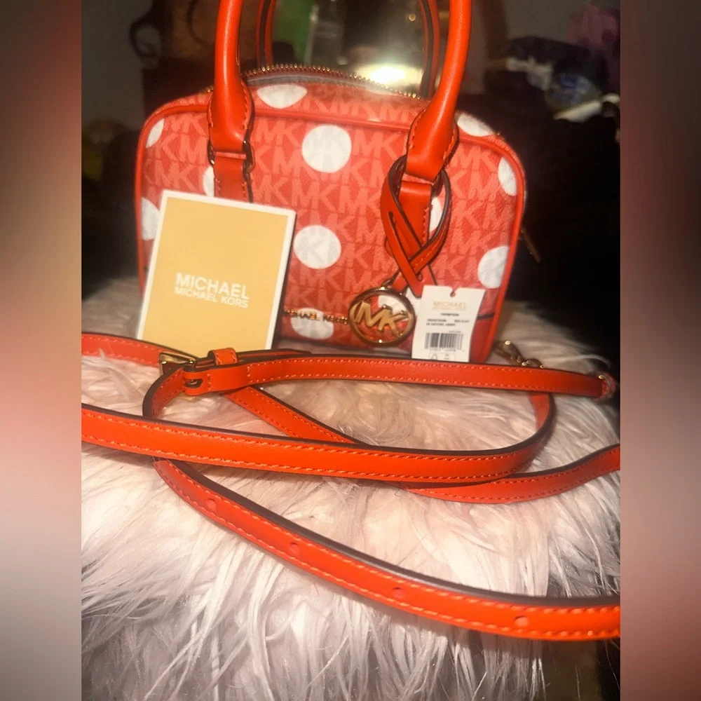 Michael Kors | Bags | Michael Kors Thompson Extrasmall Polka Dot ...